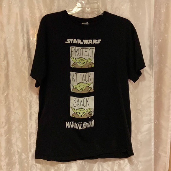 Star Wars | Shirts | Star Wars The Mandalorian Protect Attack Snack ...